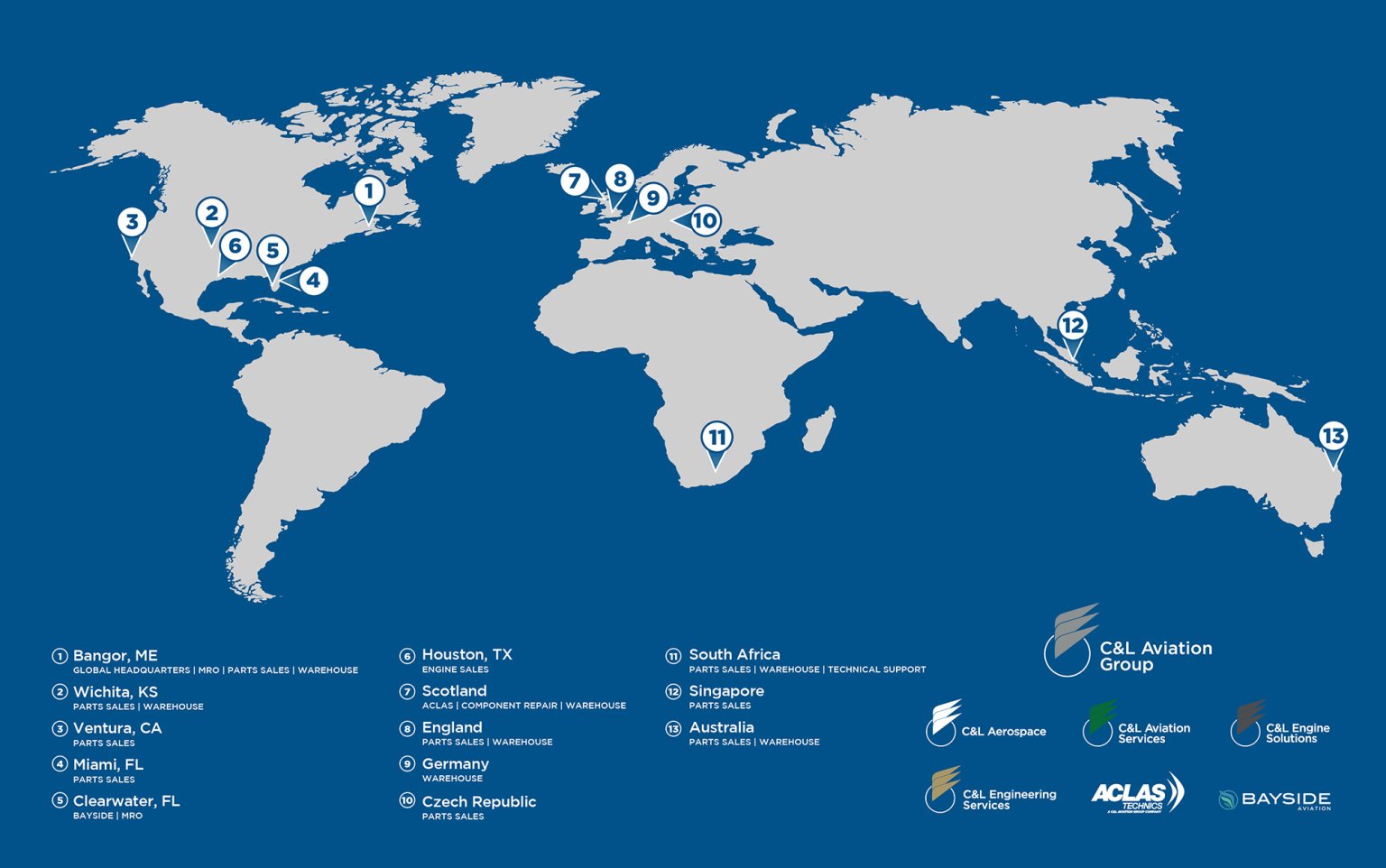 Locations - C&L Aviation Group